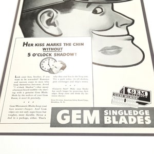Gem Micromatic Blades Ad, Original Page From Life Magazine November 16 ...