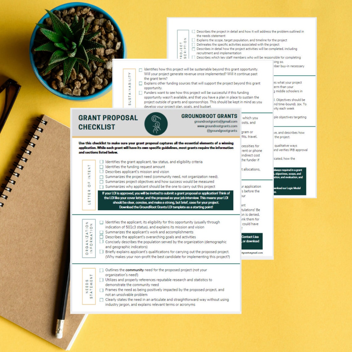 Nonprofit Grant Proposal Checklist | Etsy