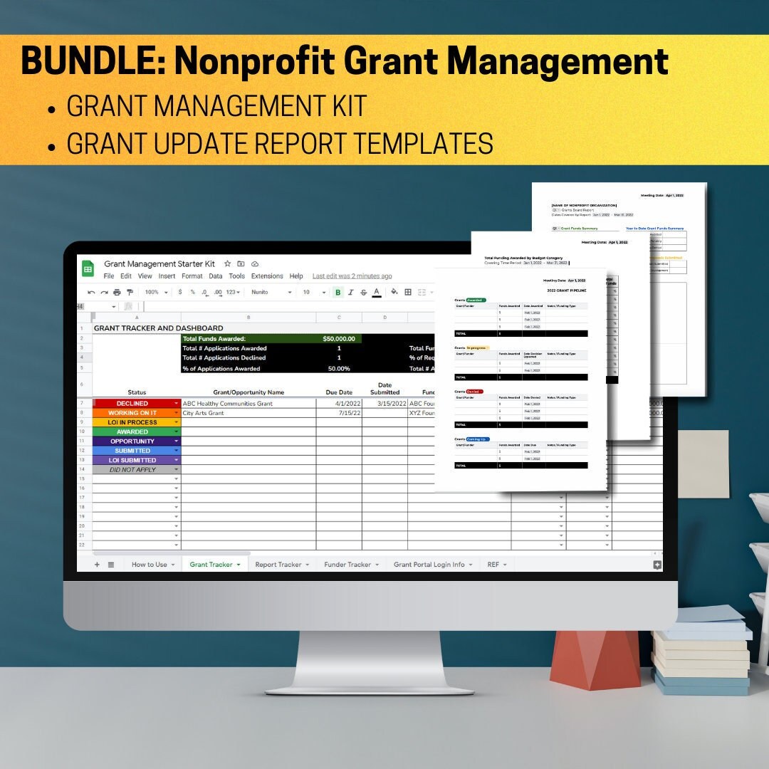 BUNDLE - Grant Management and Reports - Etsy