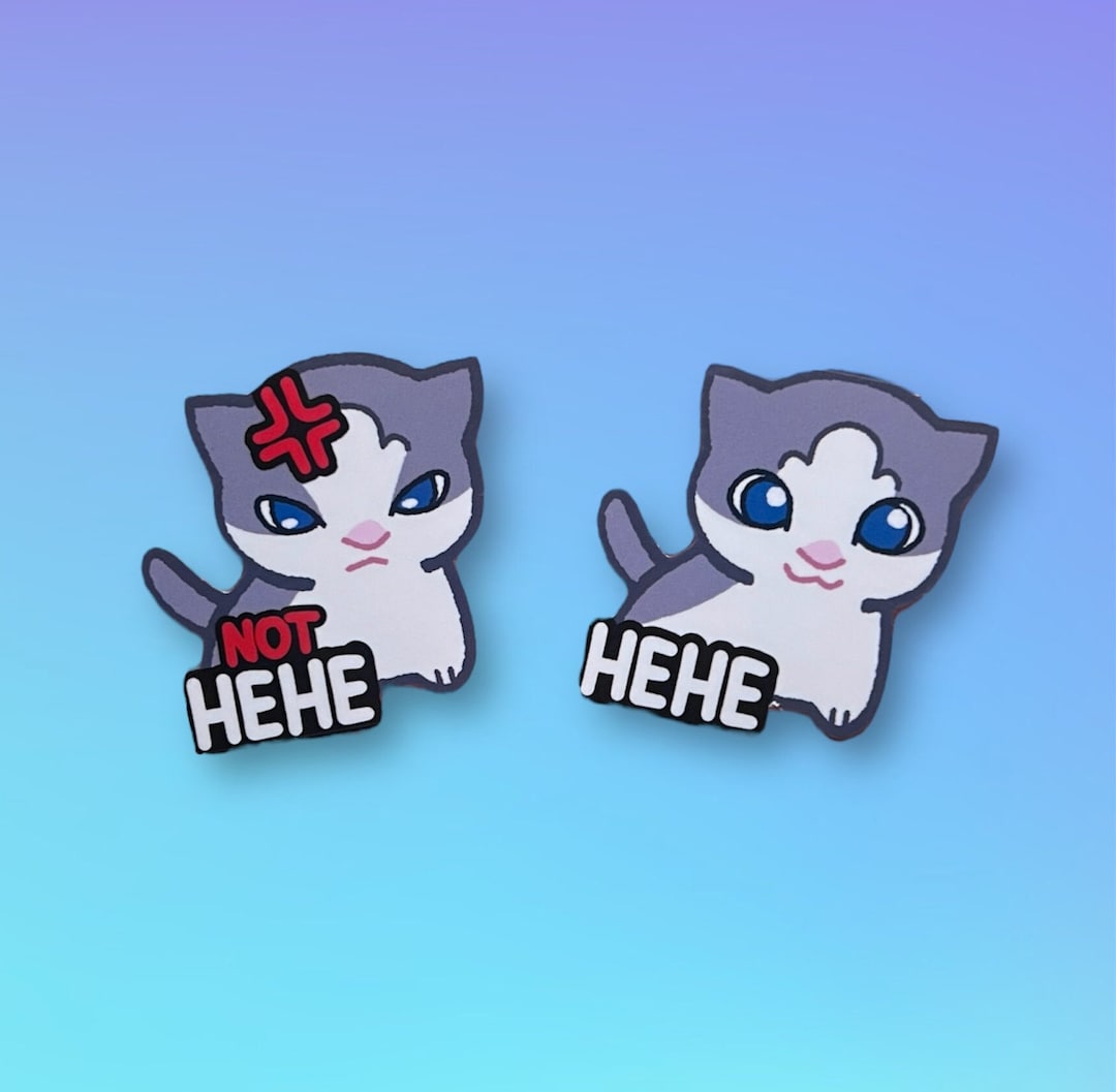 Hehe Kitten Stickers - Etsy