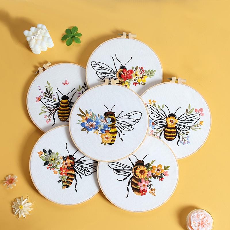 Bee Embroidery Kit - Etsy