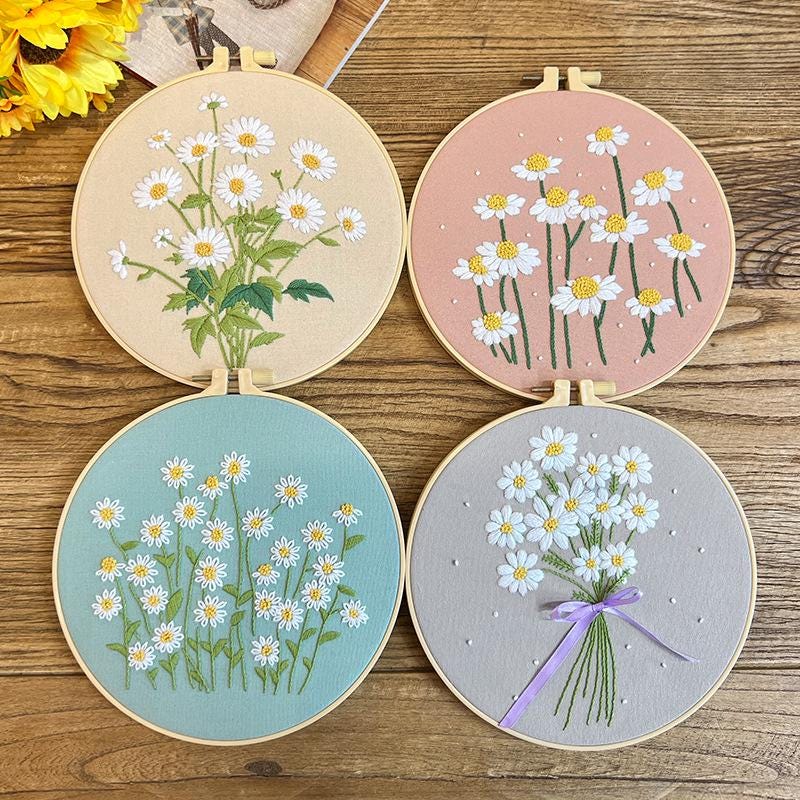 Daisy Embroidery Kit - Etsy