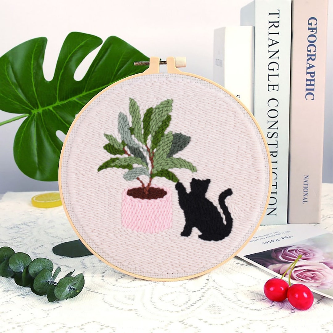 Cats Needle Kit Beginner, DIY Punch Needles Start Kit for Adult, Punch ...