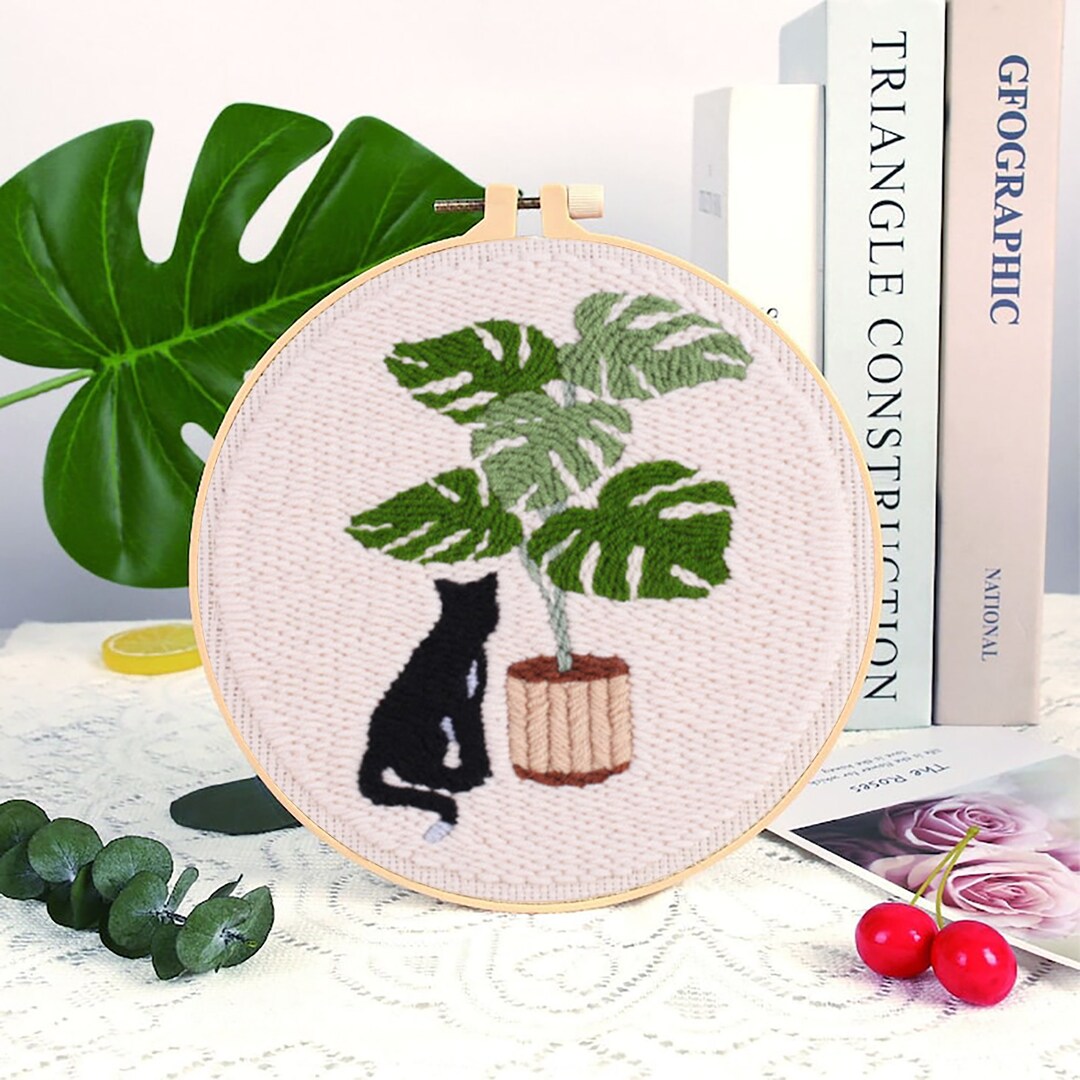 Cats Needle Kit Beginner, DIY Punch Needles Start Kit for Adult, Punch ...