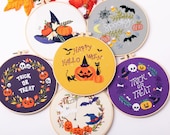 Happy Halloween Embroidery Kit for Beginners Modernhand Trick - Etsy UK