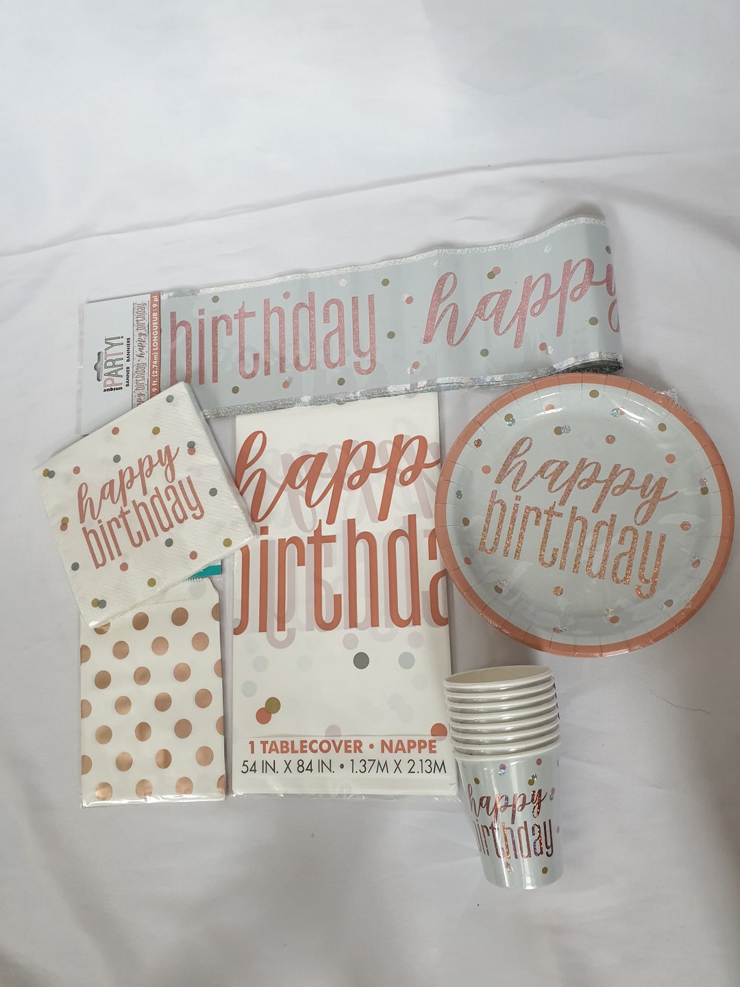 Happy Birthday Party Bundle Decoration Tableware 6pcs - Etsy