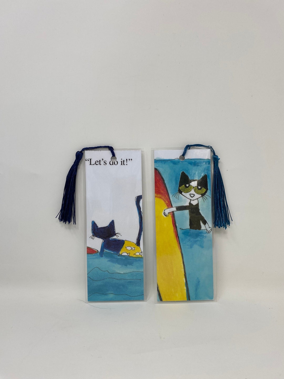 Pete the Cat (2) Upcycled Book Pages Bookmarks • an Artfullyaltered ...