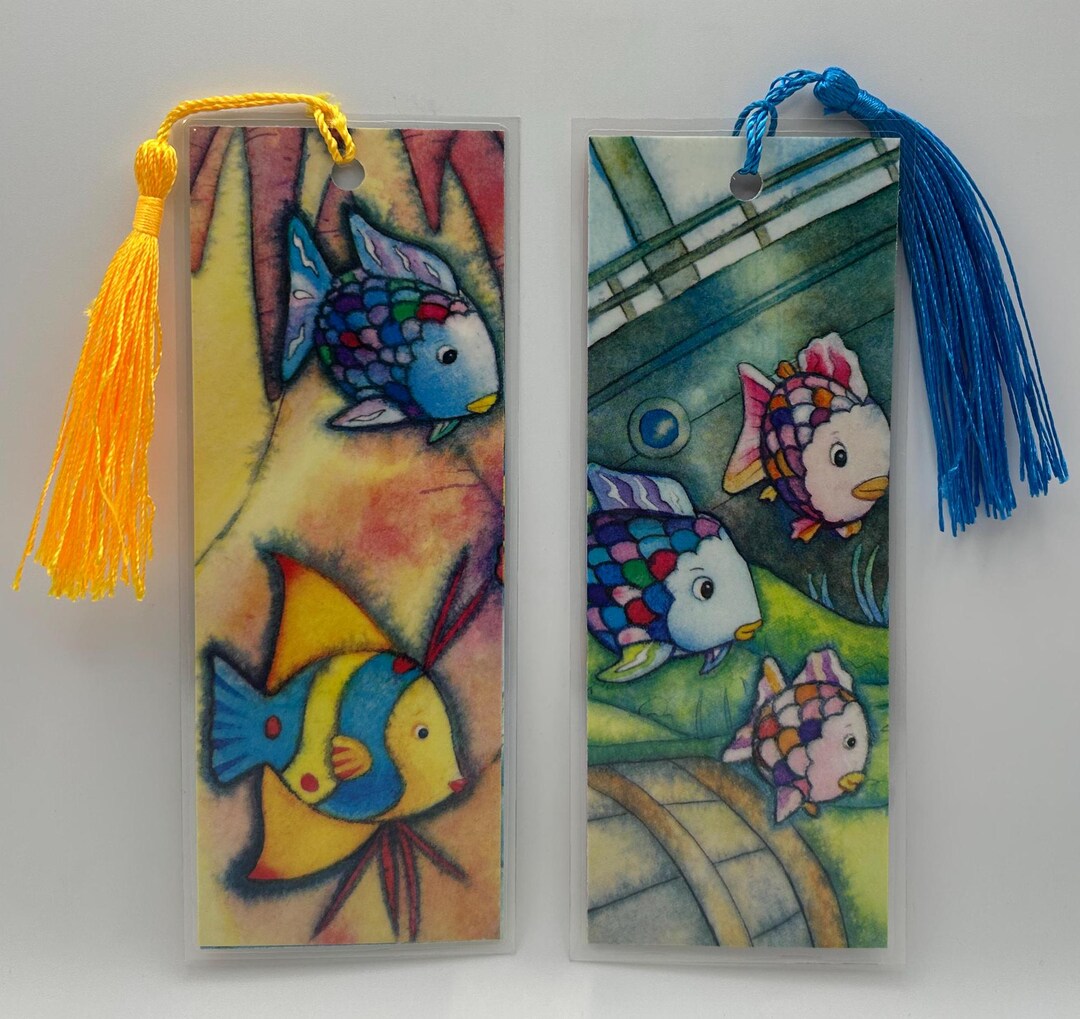 Rainbow Fish (2) Upcycled Book Pages Bookmarks • an Artfullyaltered ...