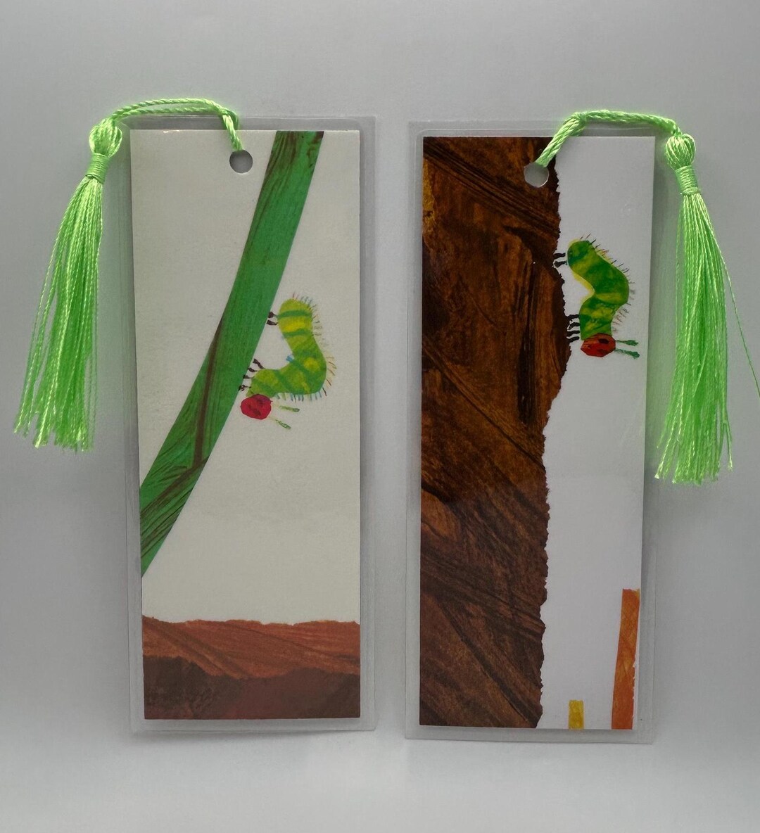 Eric Carle: the Very Hungry Caterpillar 2 Upcycled Book Pages Bookmarks ...