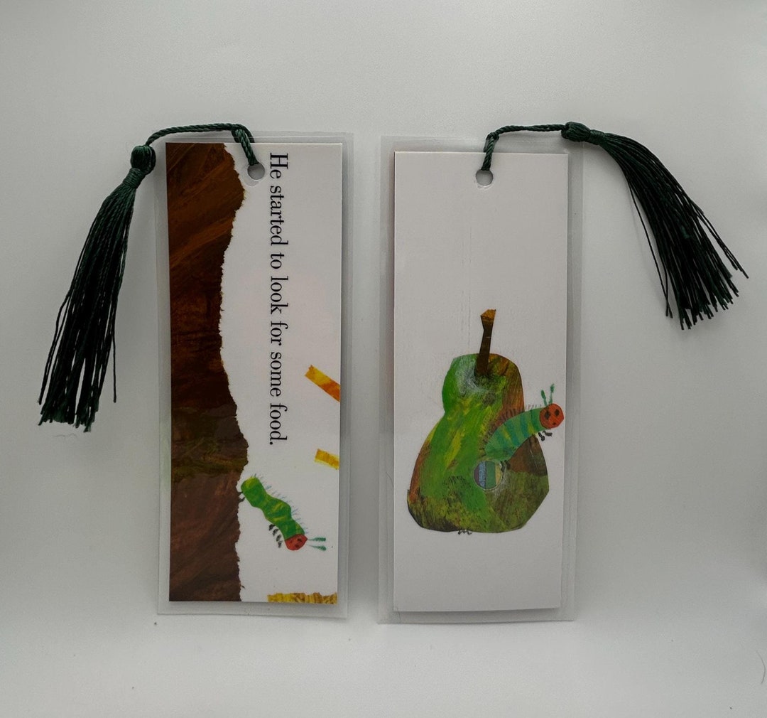 Eric Carle: the Very Hungry Caterpillar 2 Upcycled Book Pages Bookmarks ...