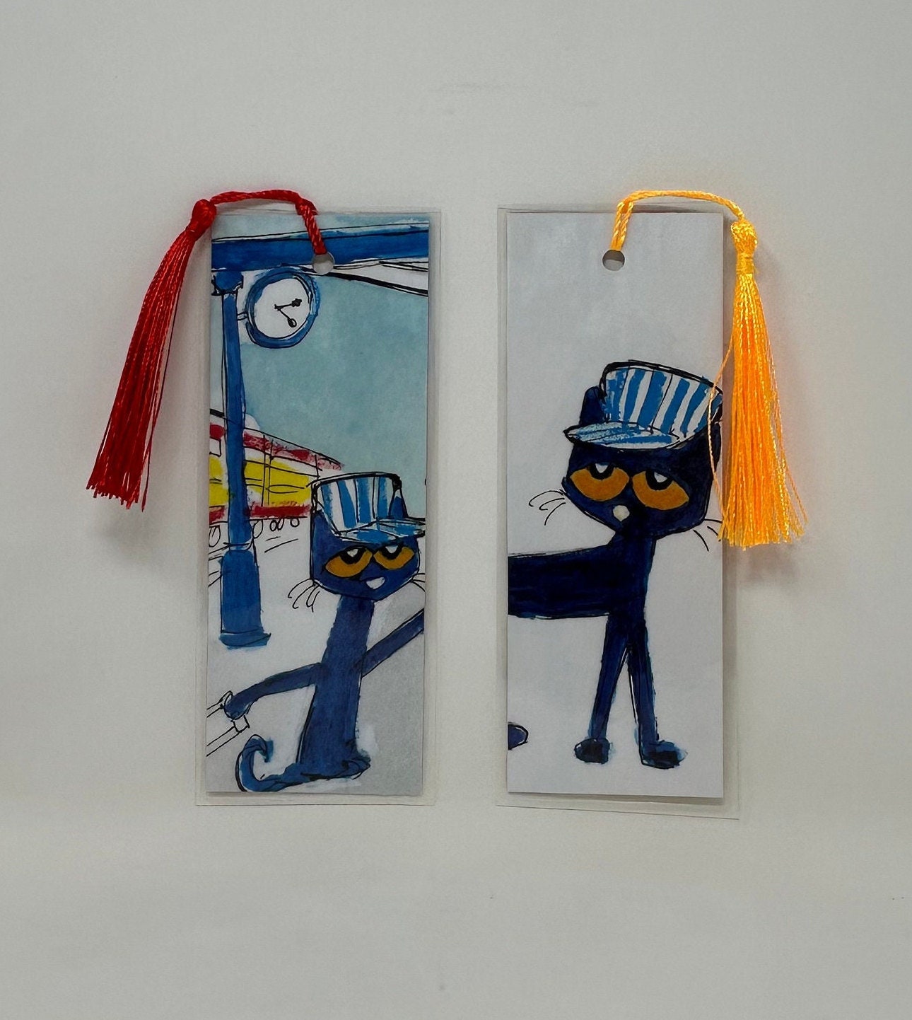 Pete the Cat 2 Upcycled Book Pages Bookmarks an Artfullyaltered ...
