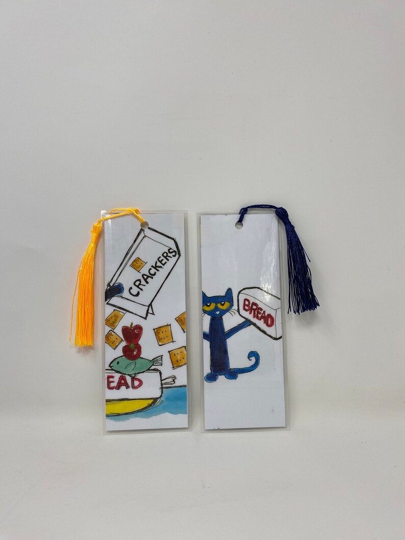Pete the Cat 2 Upcycled Book Pages Bookmarks an - Etsy