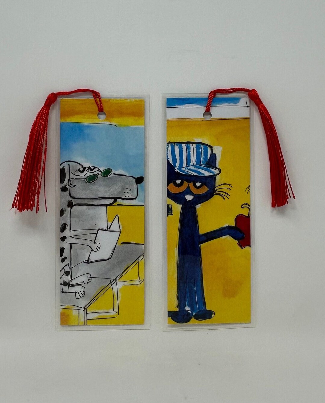 Pete the Cat 2 Upcycled Book Pages Bookmarks an Artfullyaltered ...