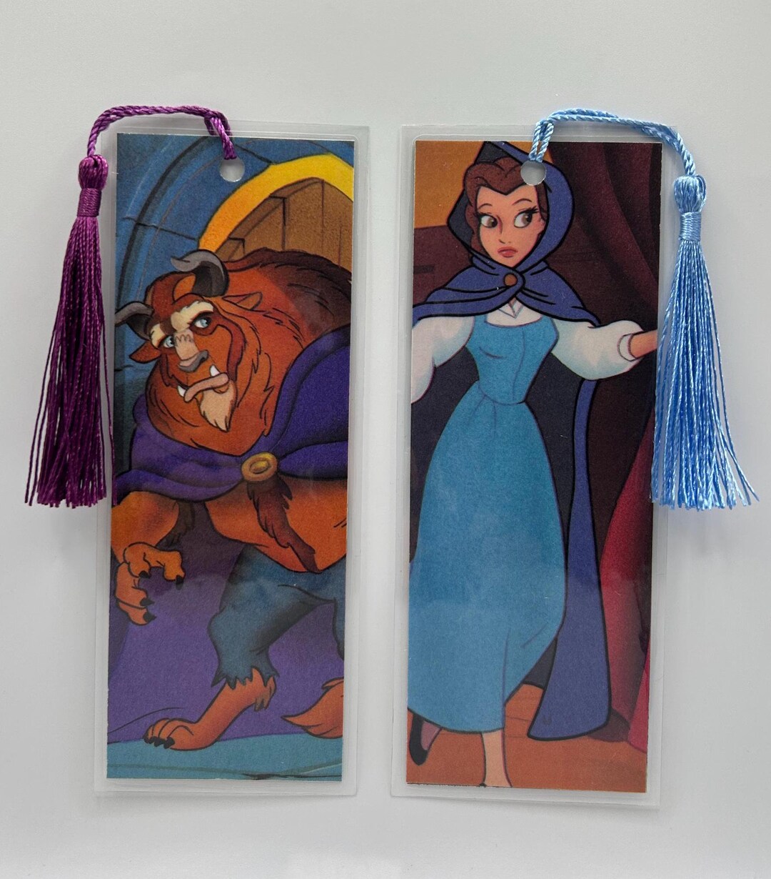 Disney: Beauty and the Beast 2 Bookmarks an Artfullyaltered Handmade ...