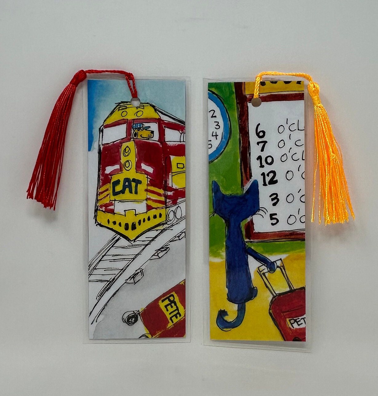 Pete the Cat 2 Upcycled Book Pages Bookmarks an Artfullyaltered ...