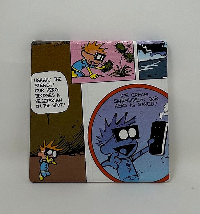 Calvin and Hobbes 4 Upcycled Book Page Coasters an Artfullyaltered ...