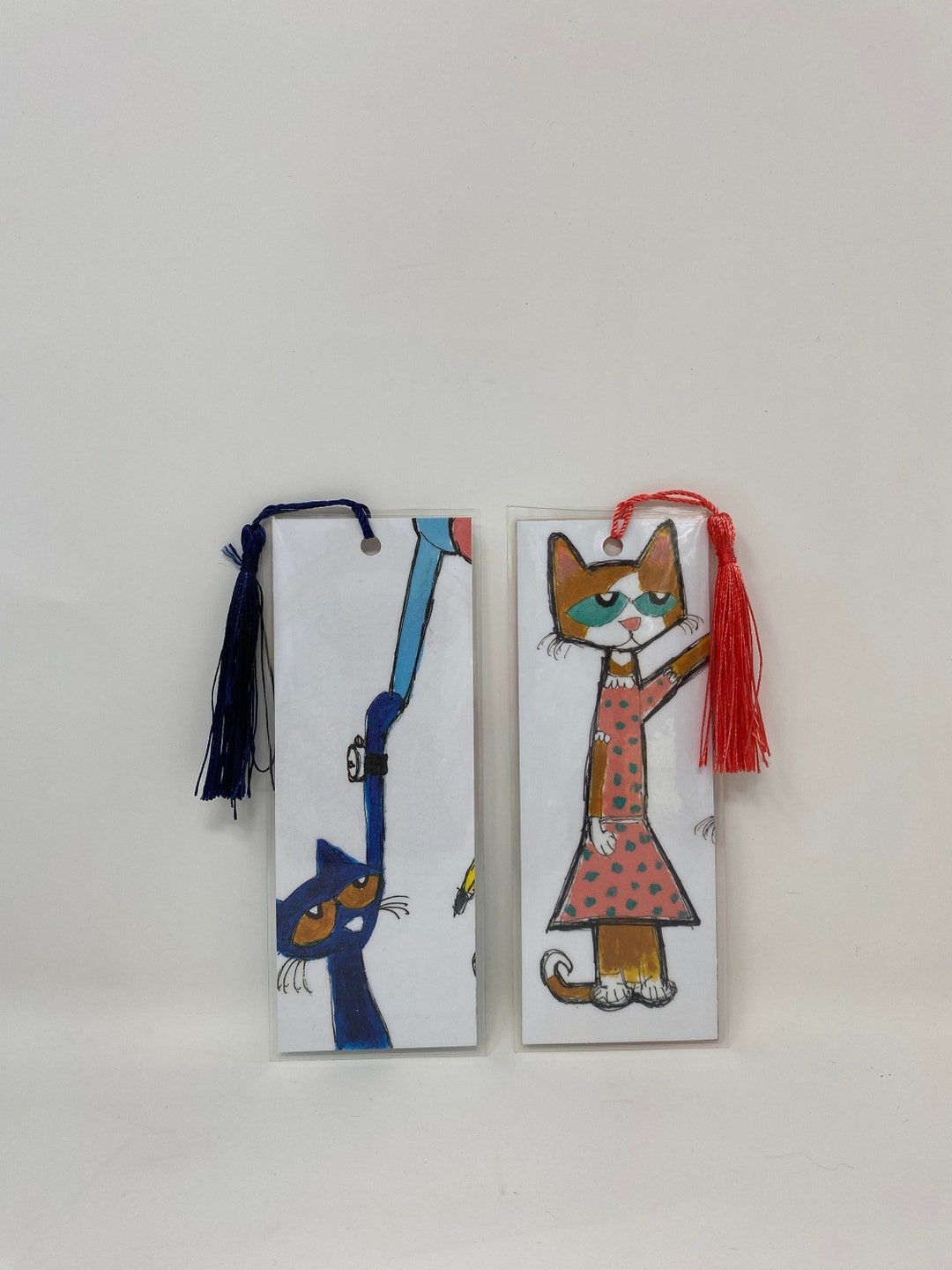 Pete the Cat 2 Upcycled Book Pages Bookmarks an - Etsy