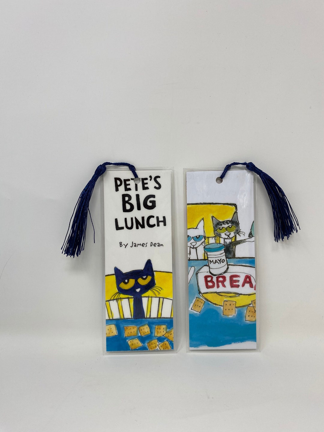 Pete the Cat (2) Upcycled Book Pages Bookmarks • an Artfullyaltered ...