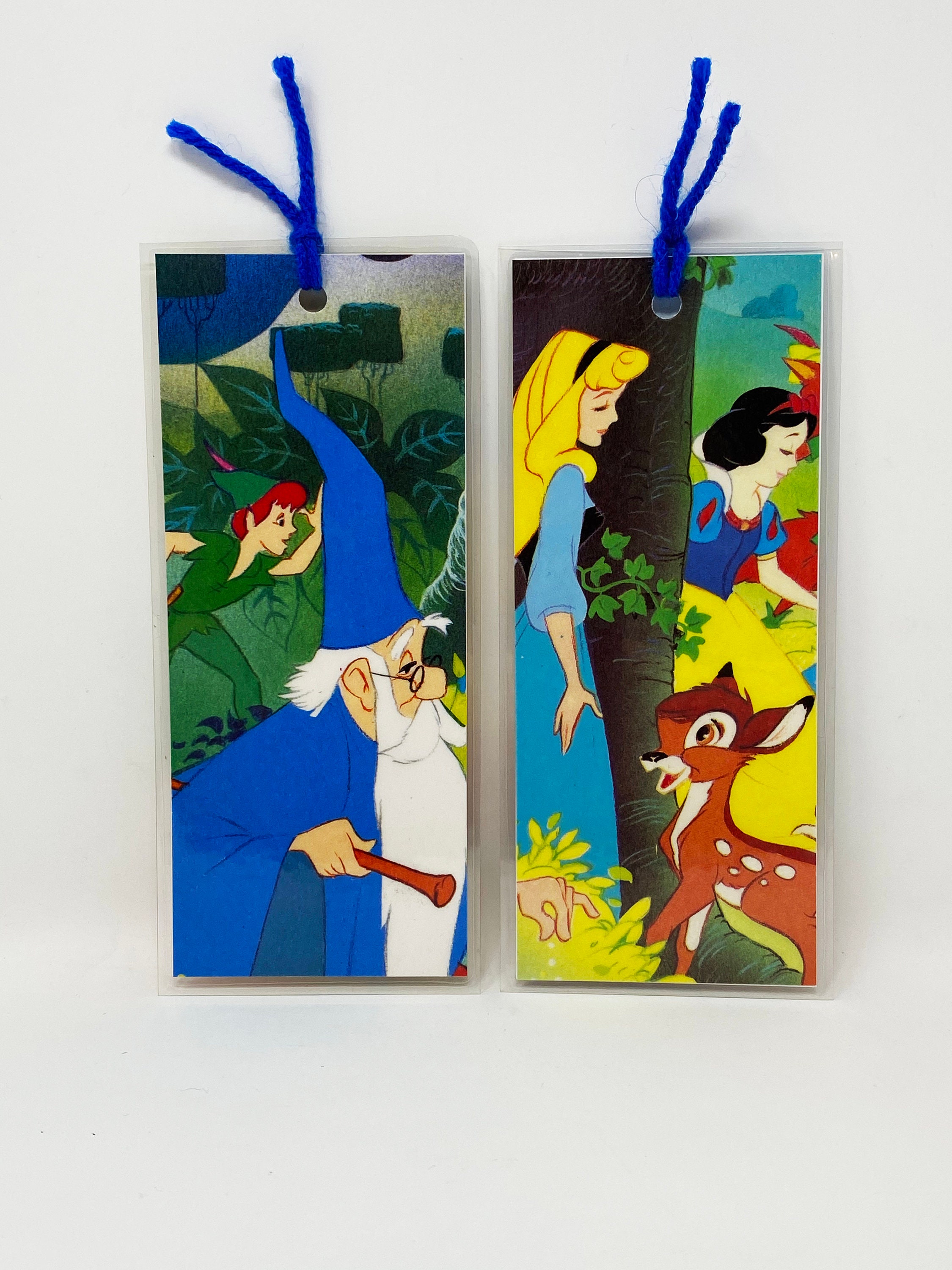 Disney Characters 2 Bookmarks An ArtfullyAltered Handmade | Etsy