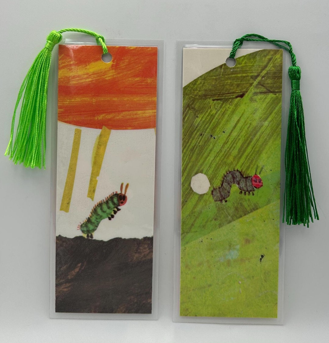 Eric Carle: the Very Hungry Caterpillar 2 Upcycled Book Pages Bookmarks ...