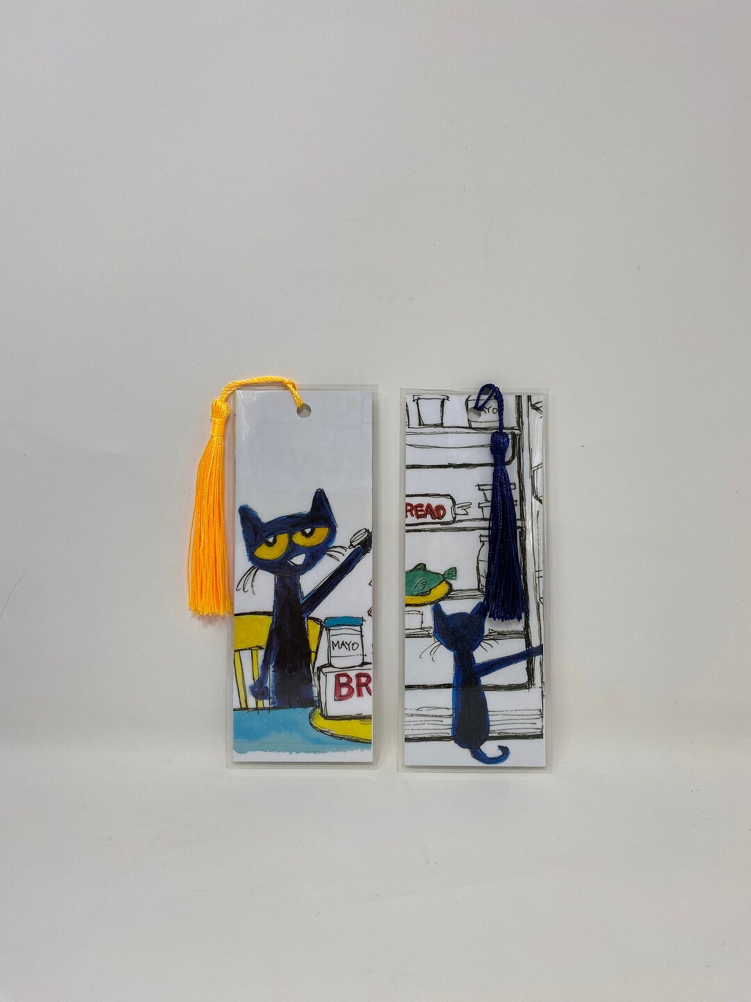 Pete the Cat (2) Upcycled Book Pages Bookmarks • an Artfullyaltered ...