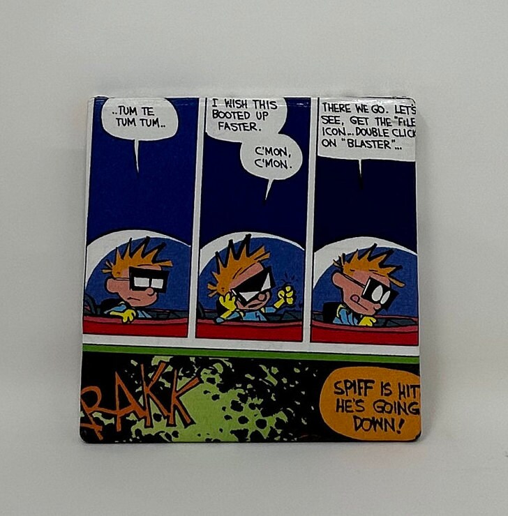 Calvin and Hobbes 4 Upcycled Book Page Coasters an Artfullyaltered ...