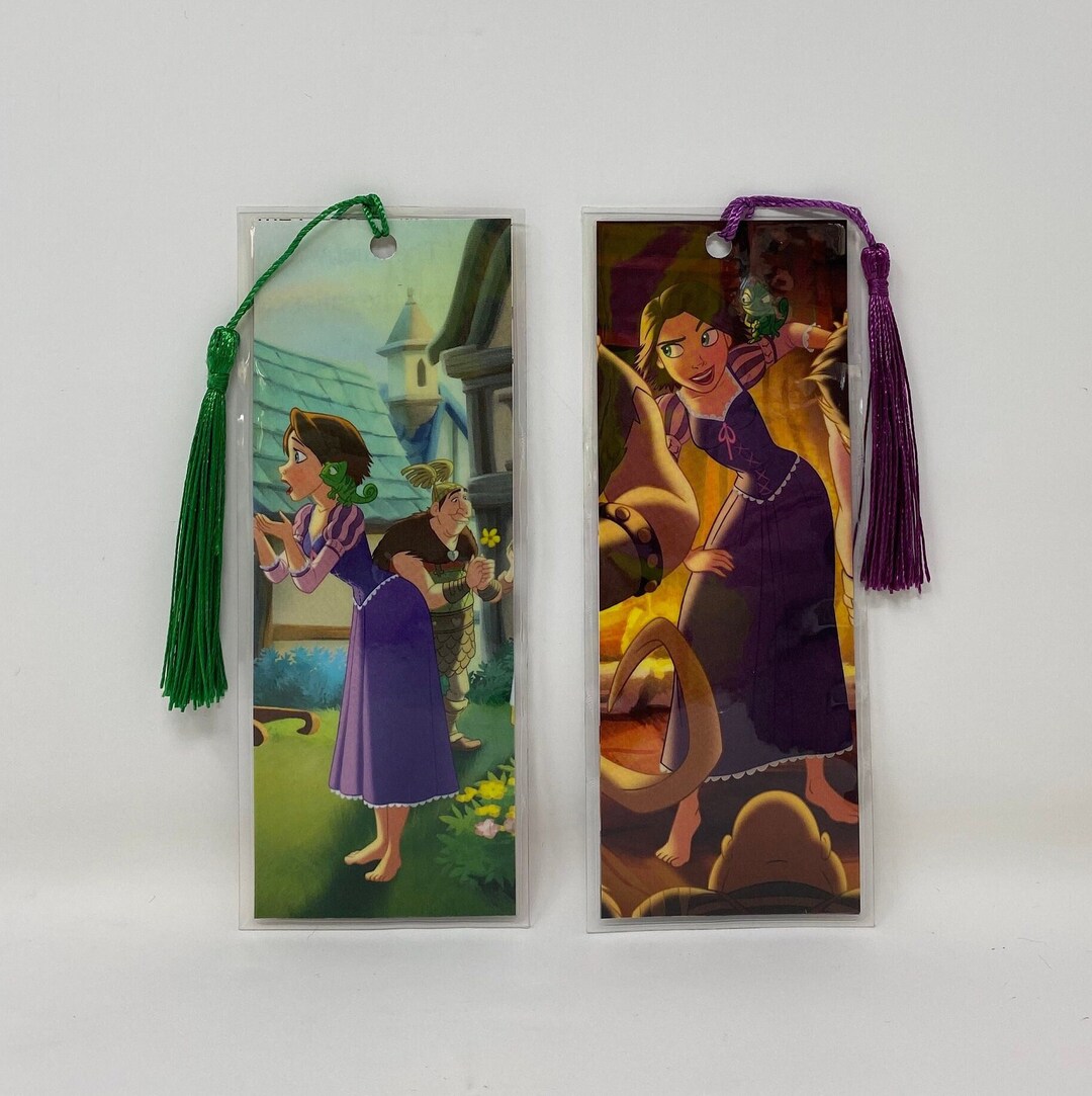 Disney: Tangled 2 Upcycled Book Pages Bookmarks an Artfullyaltered ...