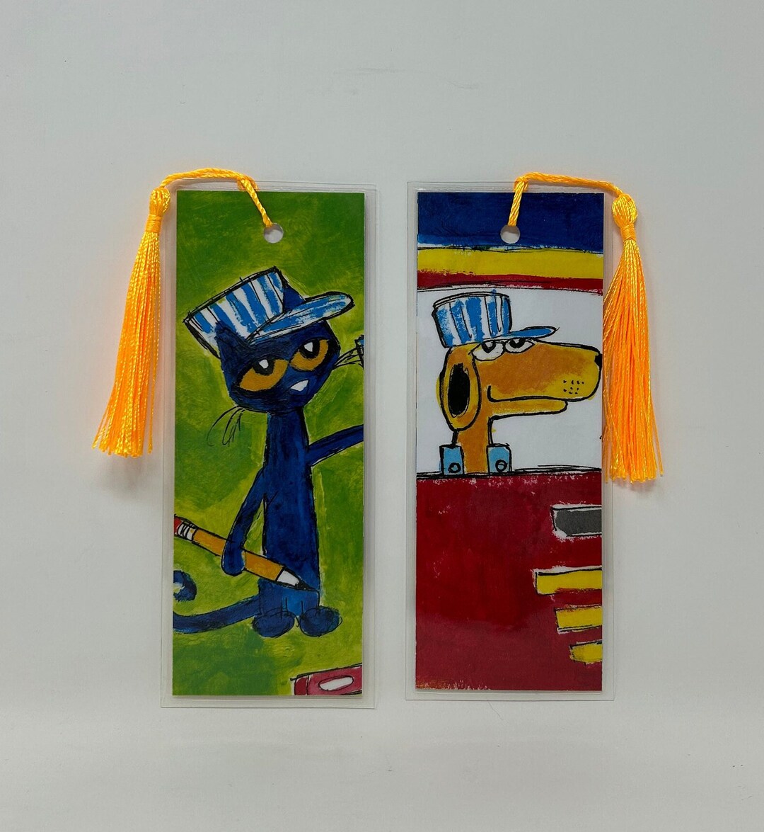 Pete the Cat (2) Upcycled Book Pages Bookmarks • an Artfullyaltered ...
