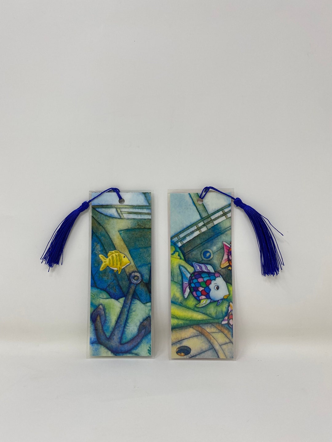 Rainbow Fish (2) Upcycled Book Pages Bookmarks • an Artfullyaltered ...