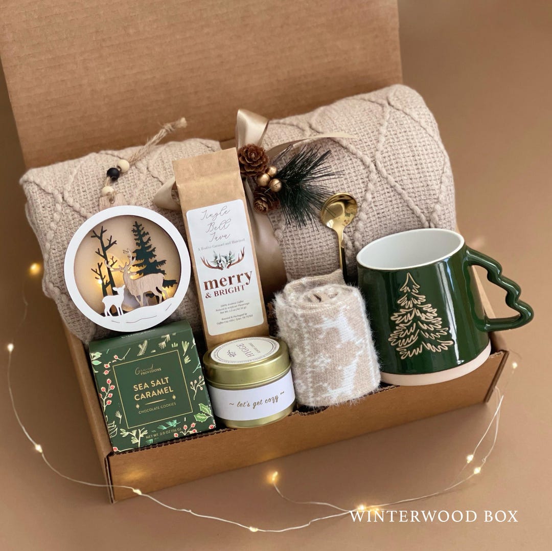 Hug in a Box, Holiday Care Package for Men and Women, Winter Self Care Gift Box, Christmas Gift ...