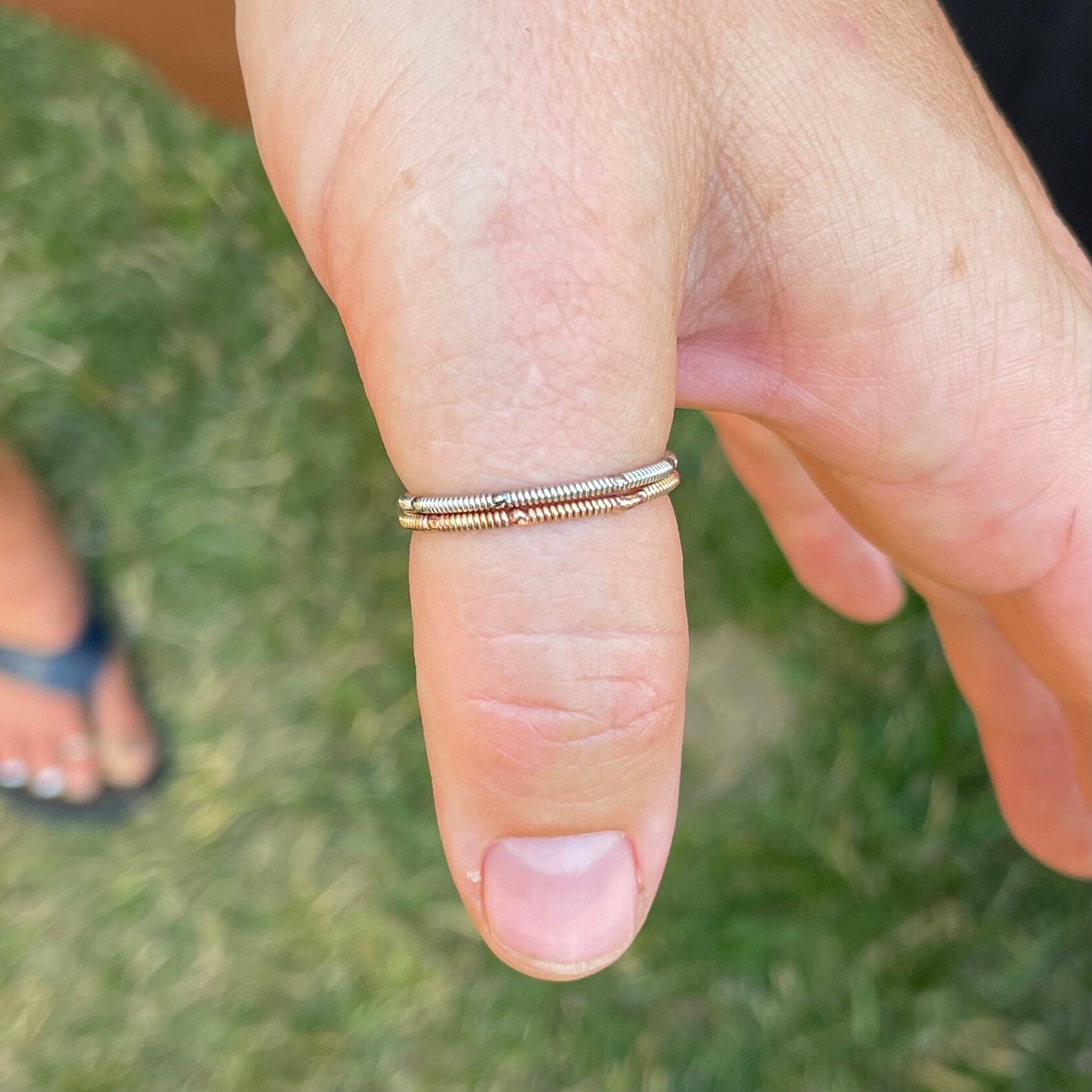 Guitar String Stacking Ring Electric Silver - Etsy