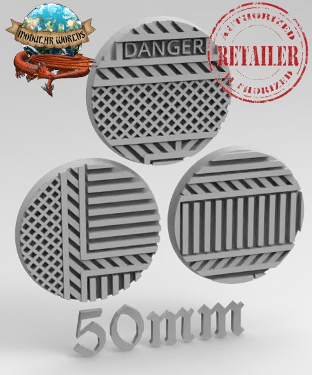 50mm Industrial Danger Bases - Etsy