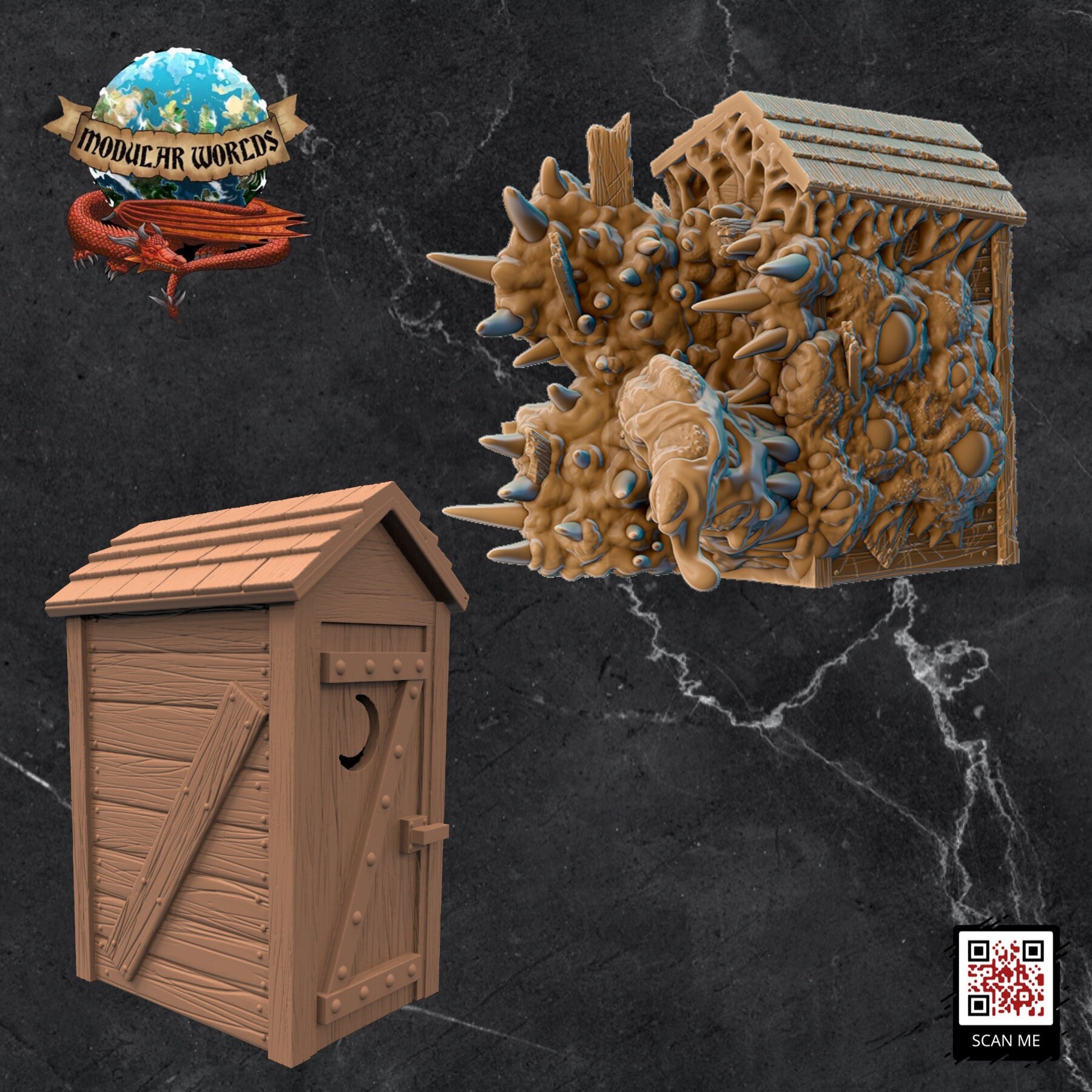 Outhouse Mimic: Tabletop Gaming Miniature (resin 3D Print) - Etsy