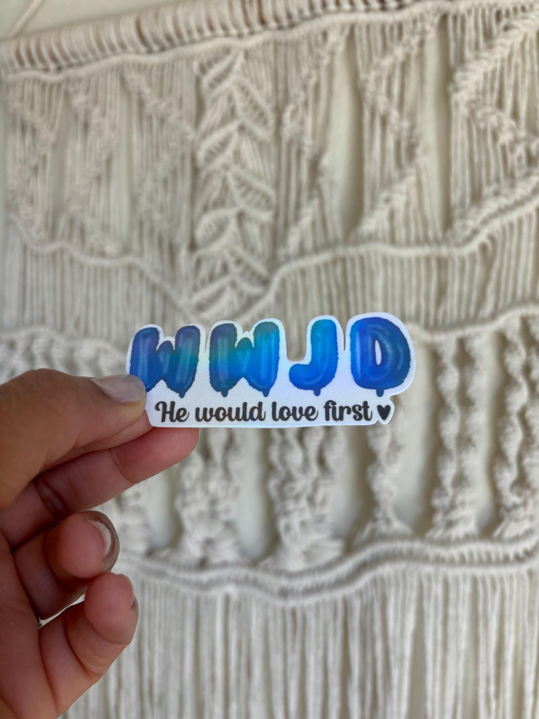 WWJD Vinyl Sticker, Balloon Art Sticker, Water Resistant, Vinyl ...