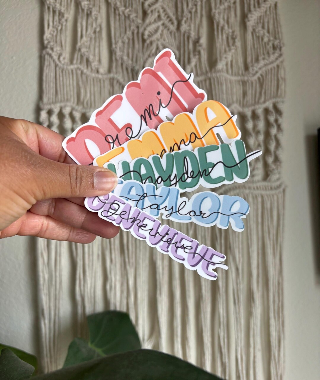 Name Stickers, Name Label, Custom Vinyl Decal, Personalized Name ...