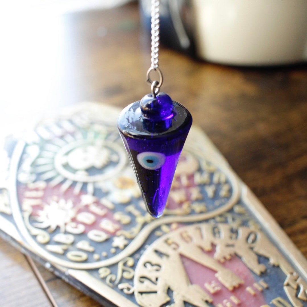 Evil Eye Glass Pendulum - Etsy