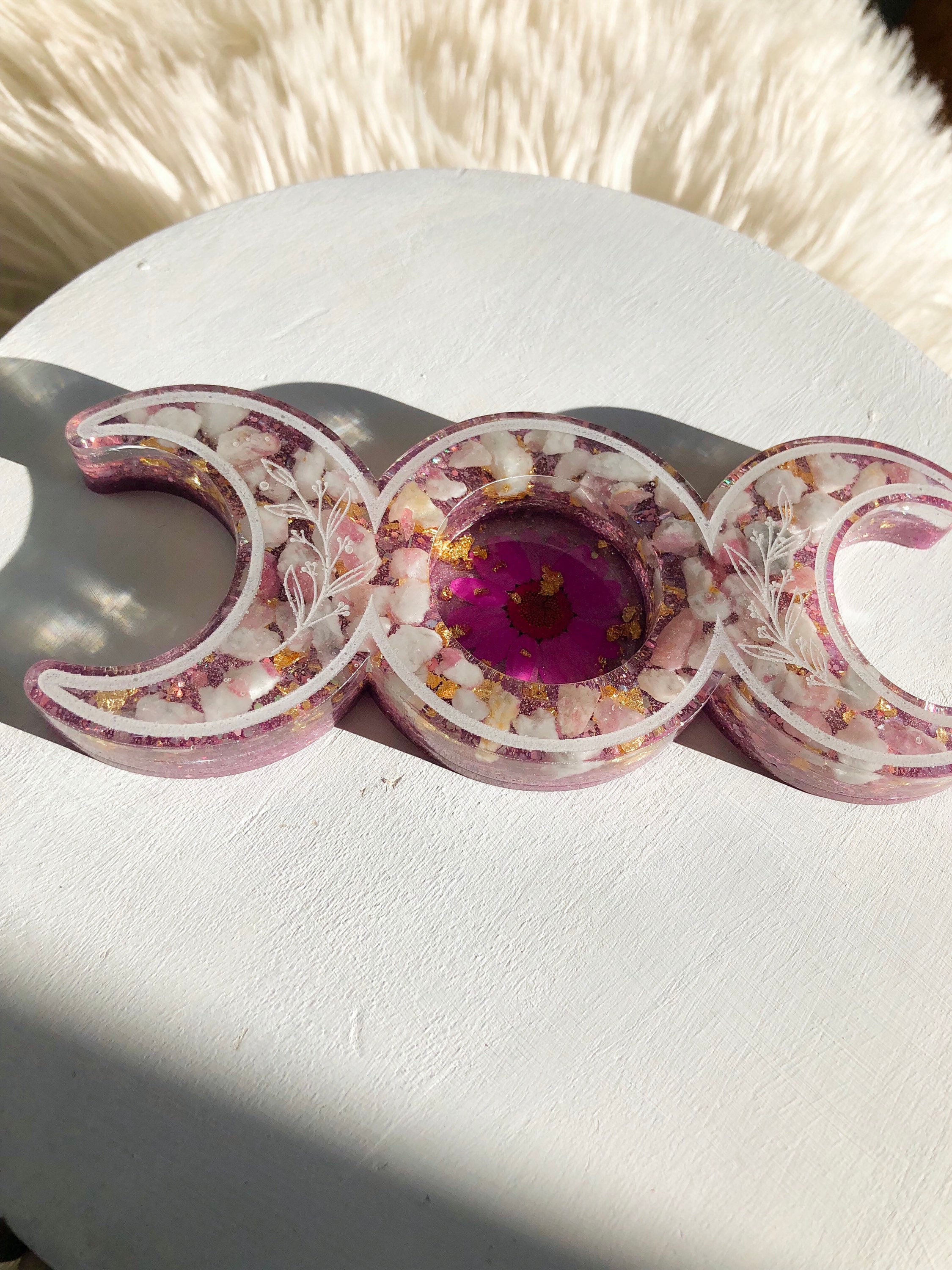 Triple Moon Sphere Holder Crystal Sphere Holder Crystal Ball | Etsy