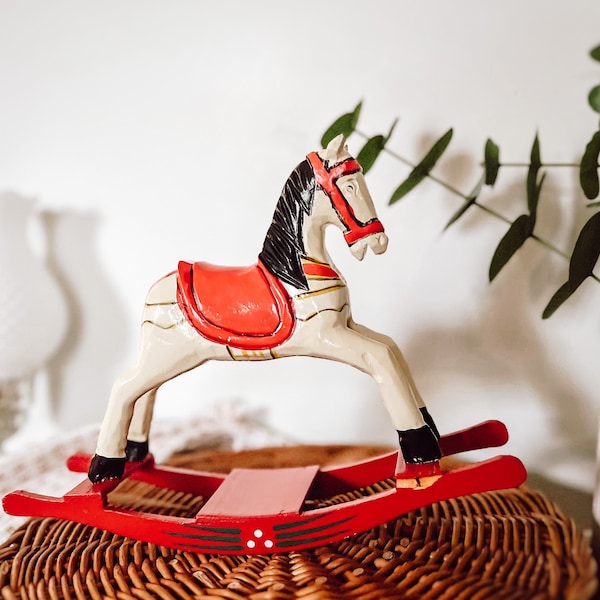 Red Rocking Horse - Etsy