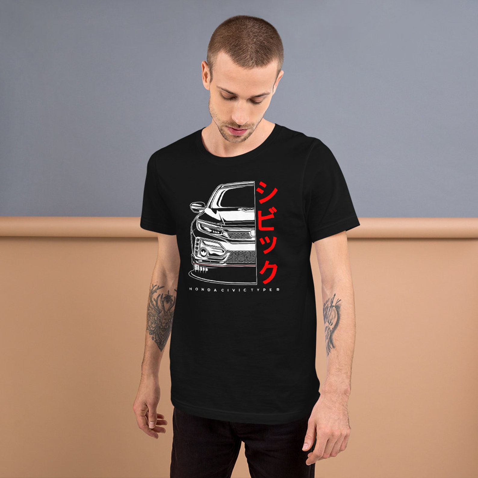 Honda Civic Type R White T-shirt Front Print - Etsy