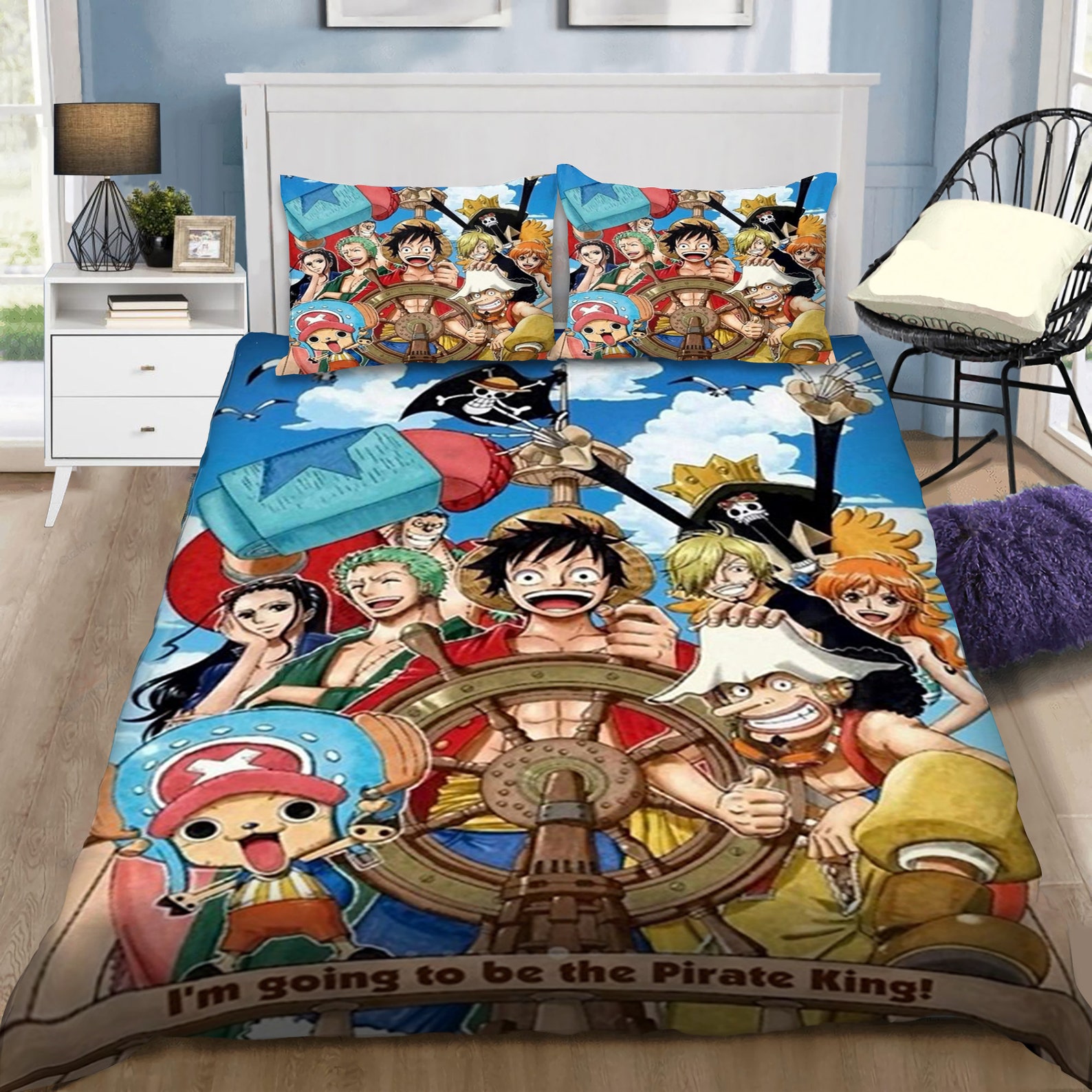 Anime Bedding One Piece Bedding Monkey D. Luffy Bedding Set | Etsy