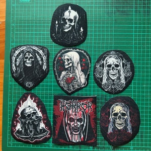 Skull Horror Grindcore Crust Punk Grunge Style Iron on DIY Printed ...