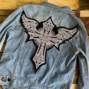 Large Holy Cross Wing Gothic Giant Back Patch XL - Etsy