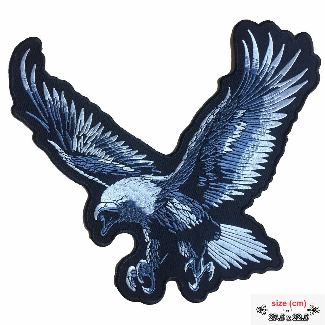 Large Eagle Hawk Big Bike Rider Giant Back Patch XL - Etsy