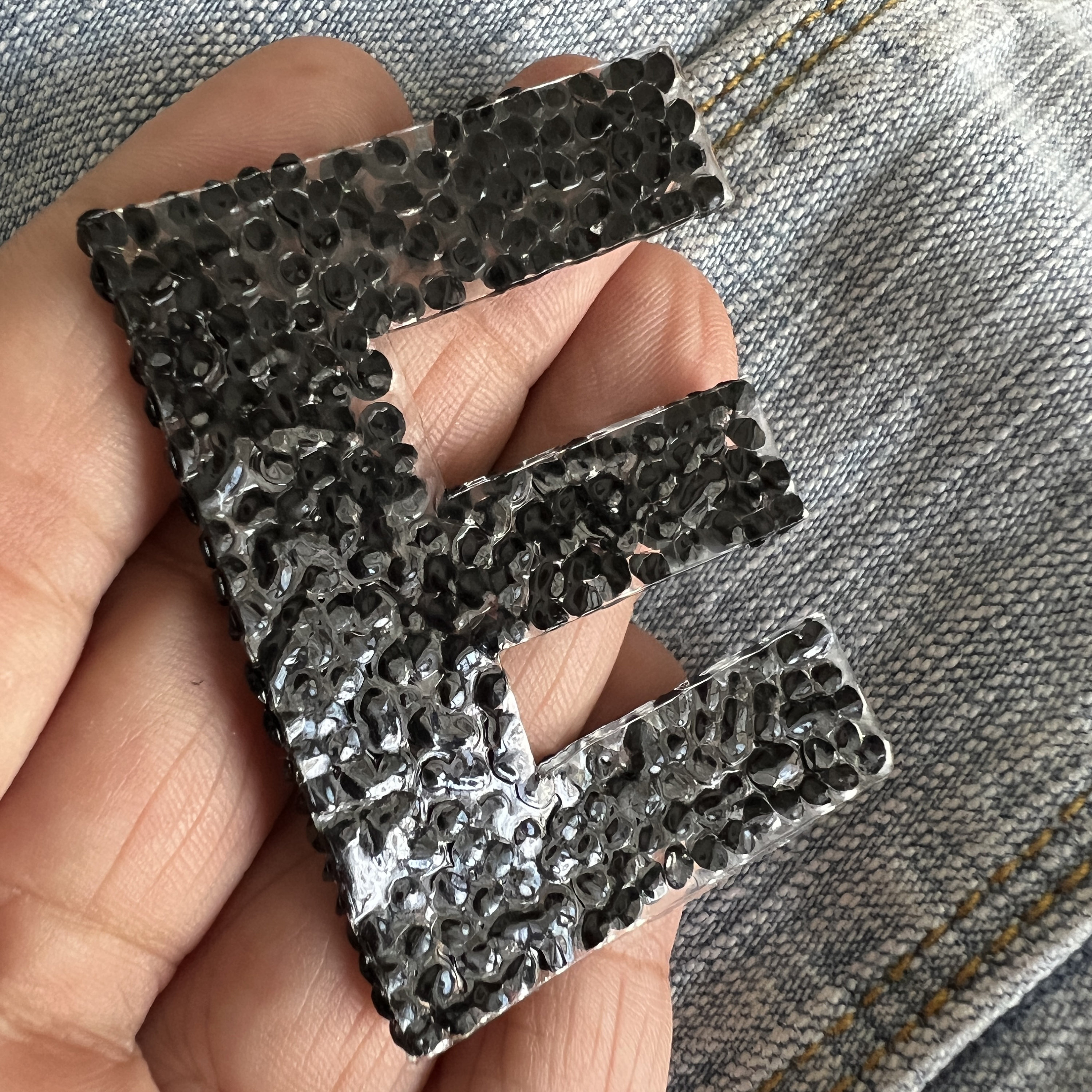 Hotfix Letter A-Z Alphabet Black Crystal Rhinestone Iron on - Etsy