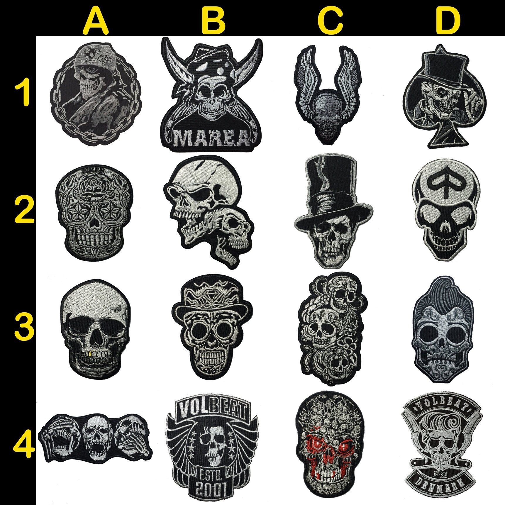 Dark Skull Demon Horror Patch Applique | Etsy