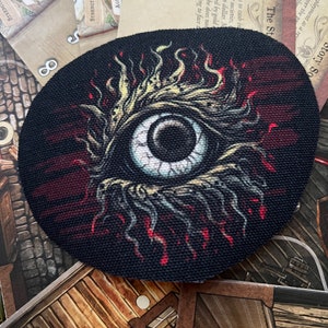 Satanic Demon Horror Crust Punk Grunge Style Iron on DIY Printed Canvas ...