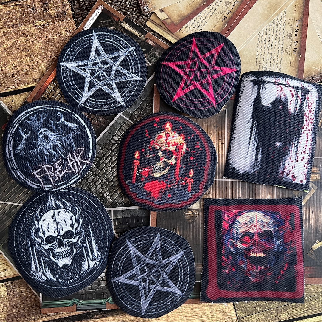 Santanic Horror Devil Crust Punk Grunge Style Iron on DIY Printed ...