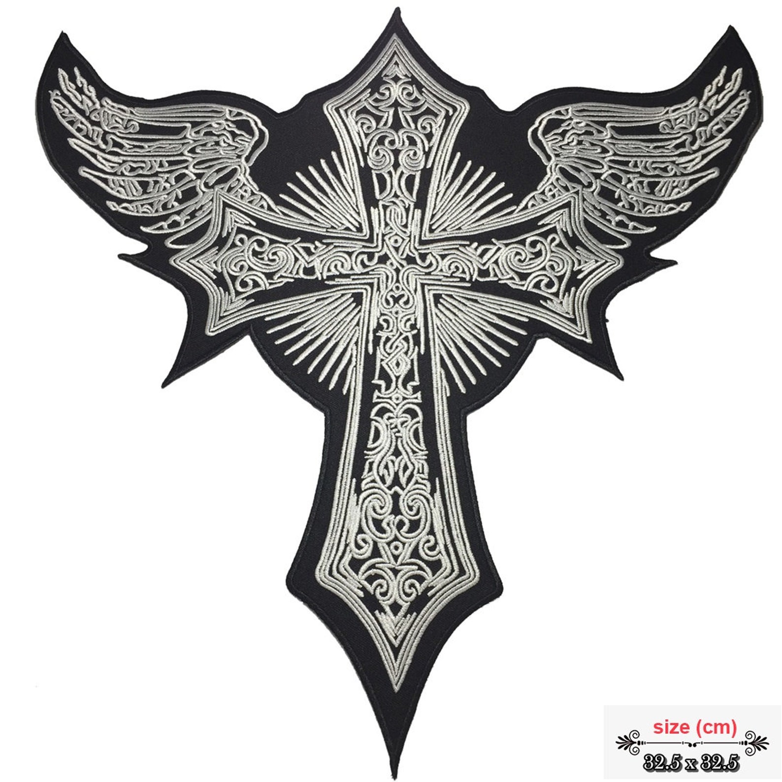 Large Holy Cross Wing Gothic Giant Back Patch XL - Etsy