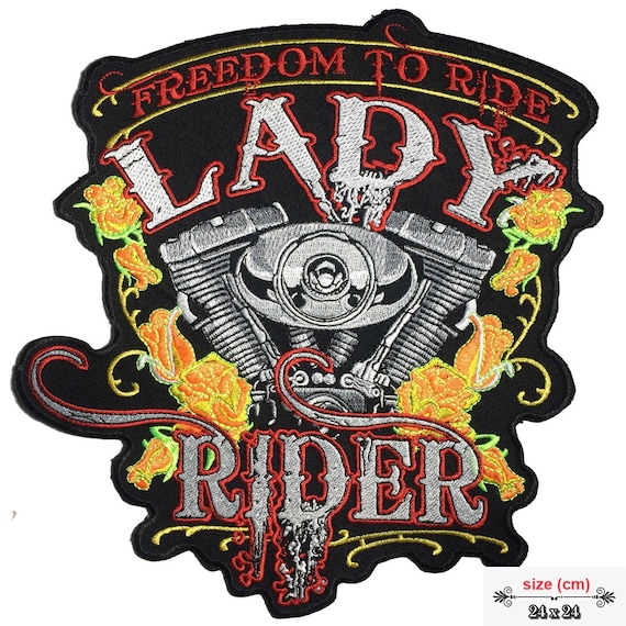 Lady Rider Biker Large Back Patch XL | Etsy