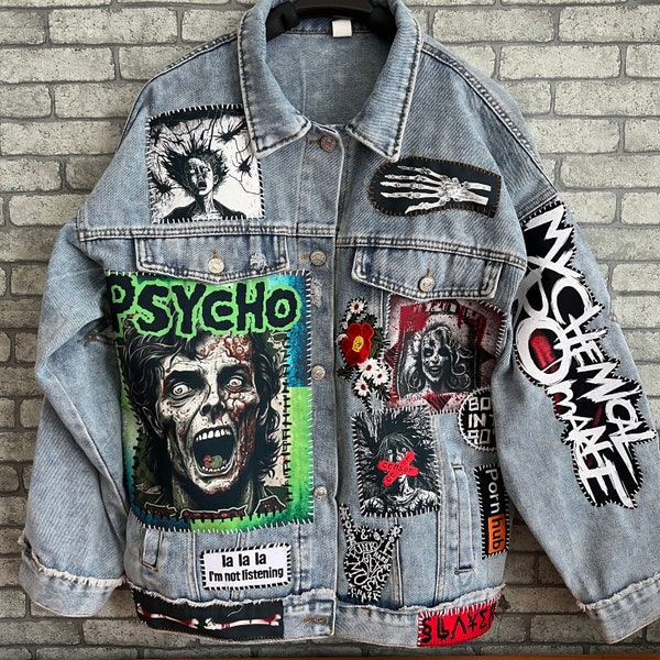 Grunge Denim Jacket - Etsy
